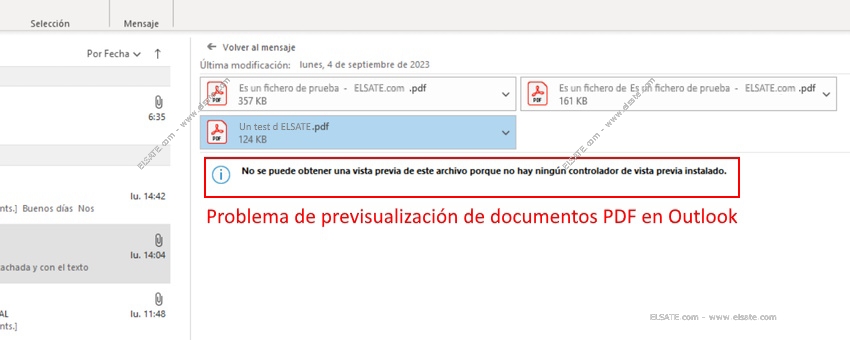 Permitir la previsualización de PDFs dentro de los mensajes de Outlook - ELSATE.com
